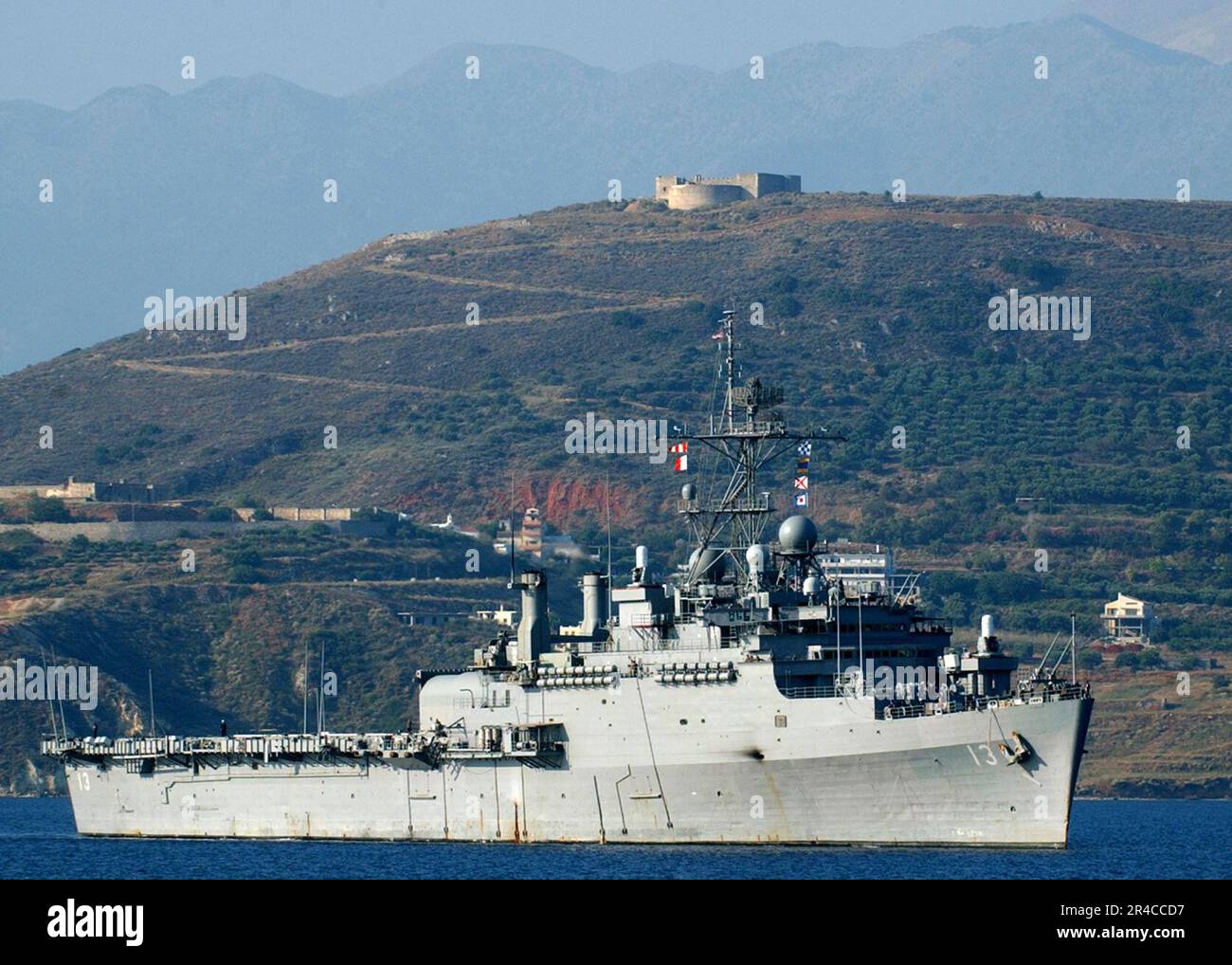 US Navy USS Nashville (LPD 13) arrives in Souda Harbor for a routine ...