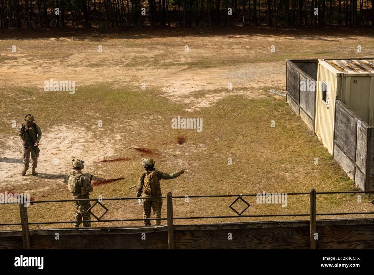 Combat cameramen practice securing hostile areas and simulated combat ...