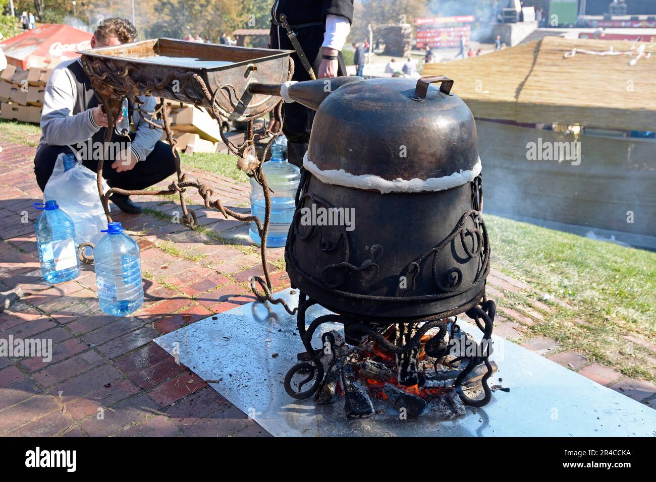 The Georgian hooch still set for distillation of chacha (Georgian hooch ...