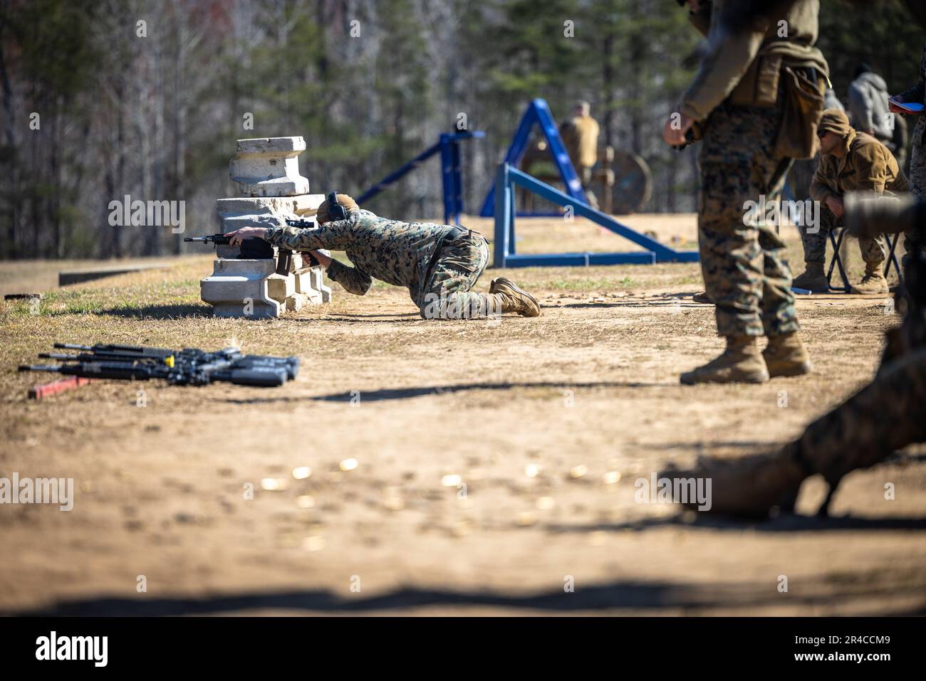 U.S. Marine Corps Staff Sgt. Brandon Rice, a combat instructor with the ...