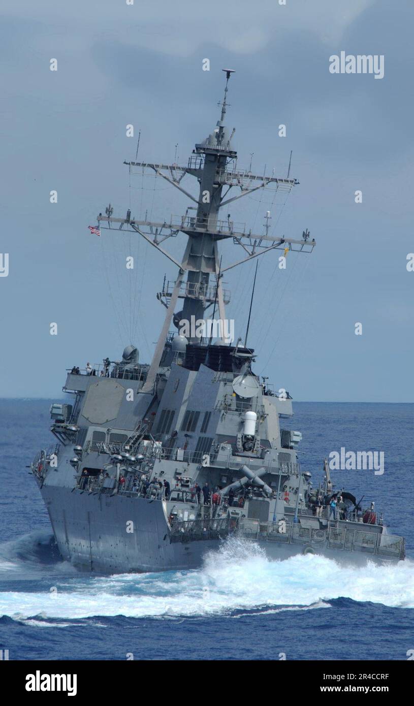 US Navy The guided-missile destroyer USS Decatur (DDG 73) displays ...