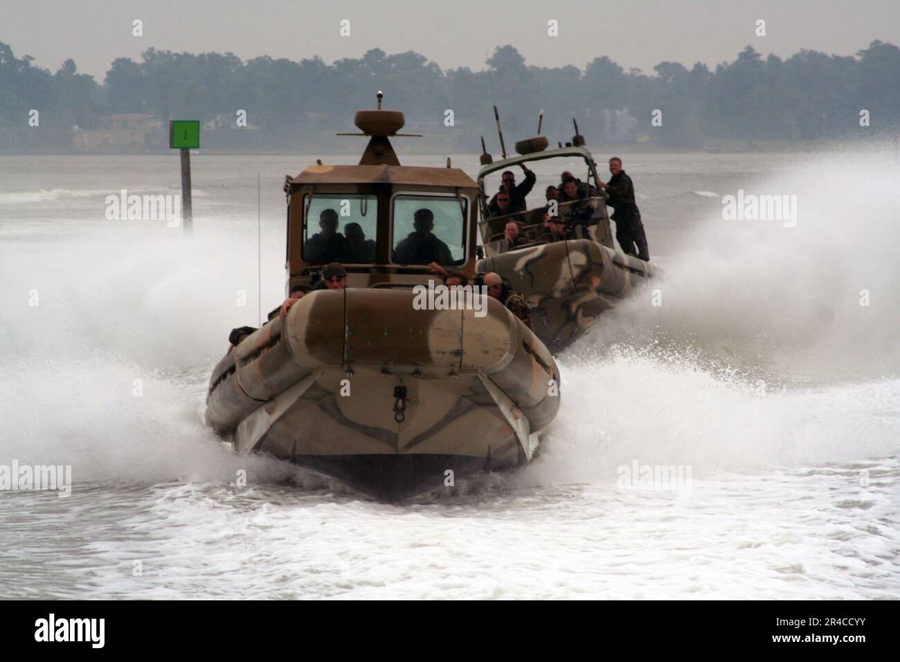 US Navy Riverine Squadron One members, based at Naval Amphibious Base ...