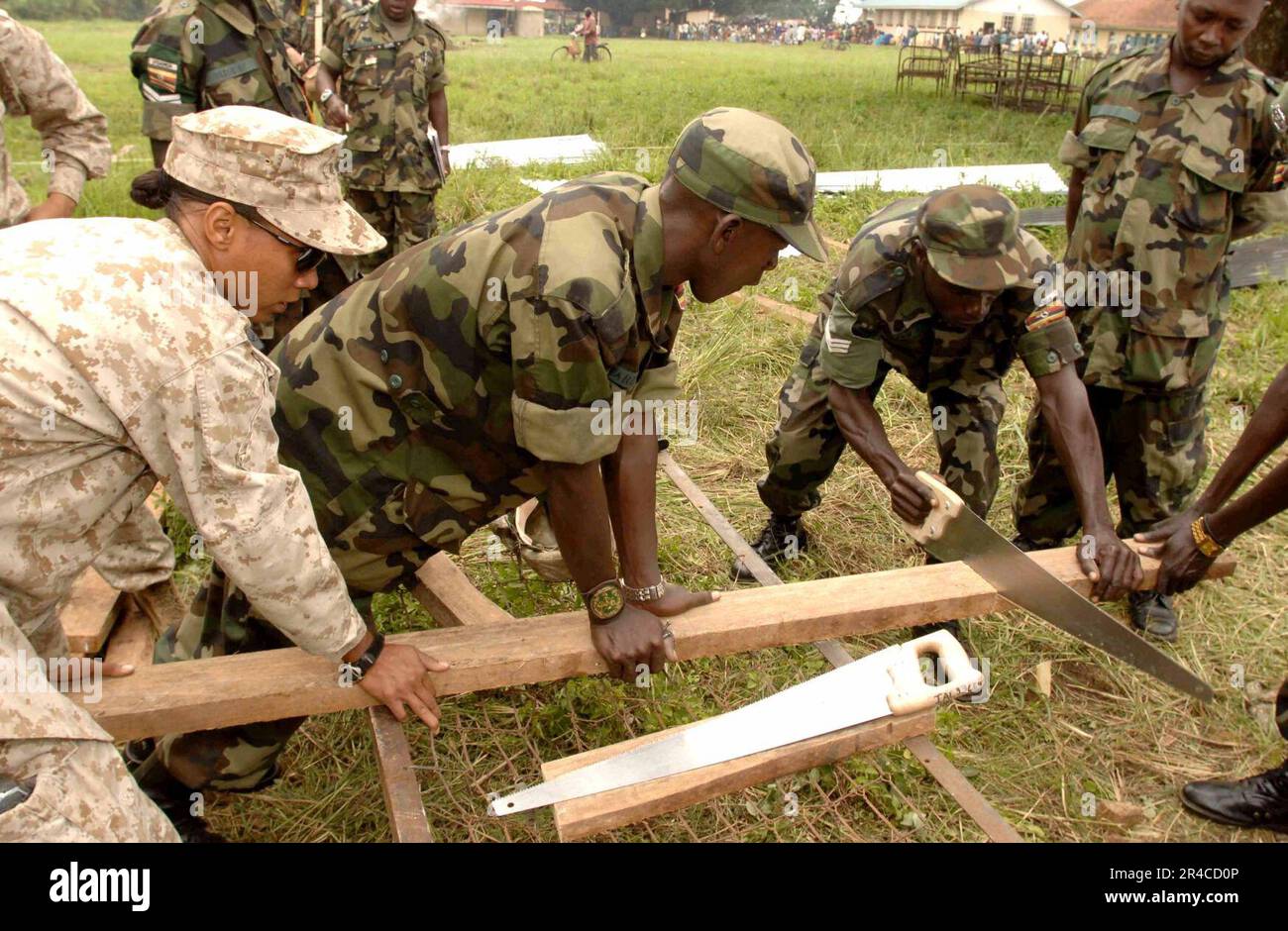 US Navy Lance Cpl. left, a Marine assigned to Bridge Co. A, 6th ...