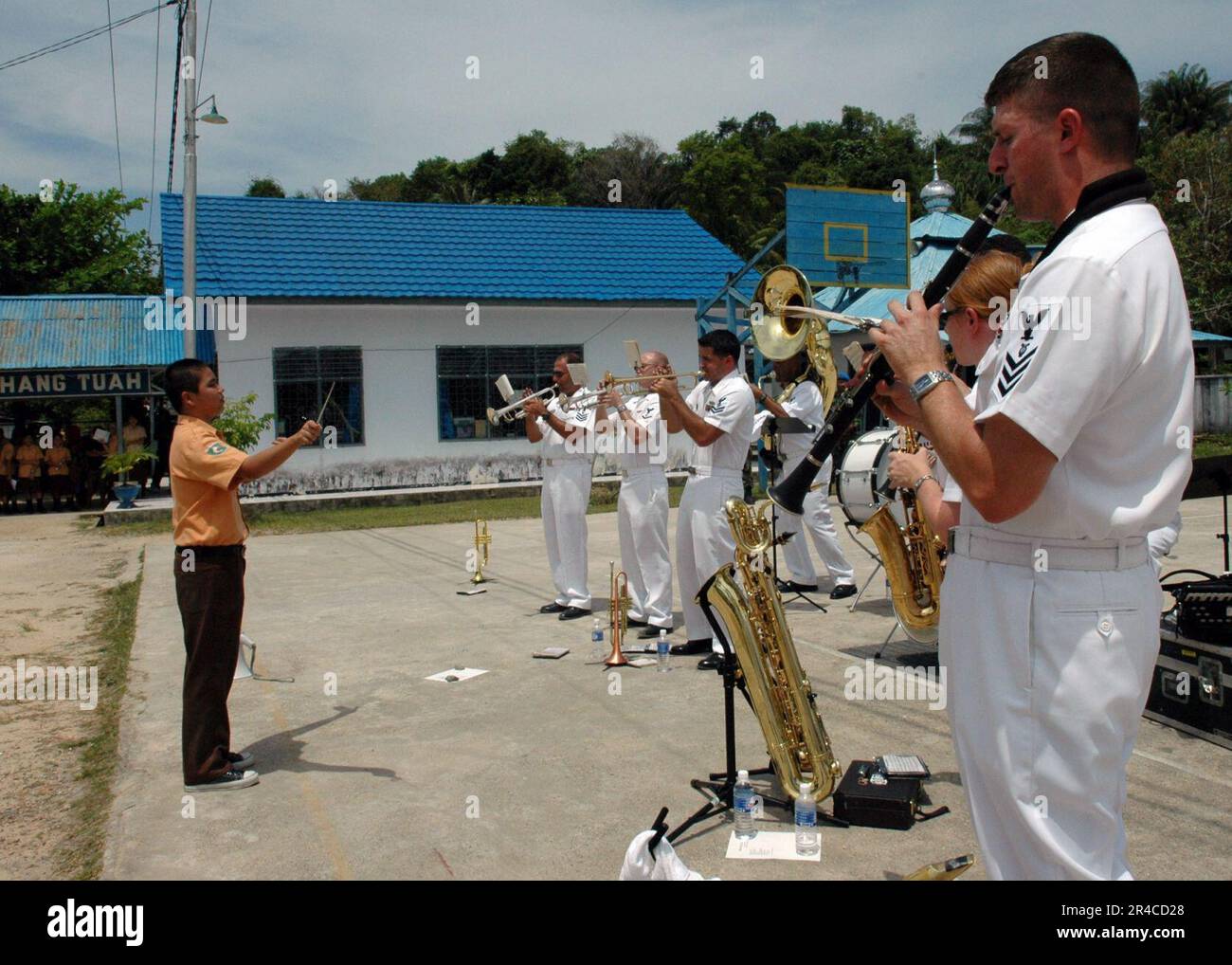 US Navy A student from the Tarakan School conducts the U.S. Navy Show ...