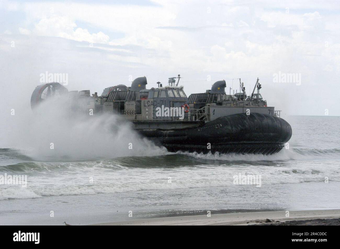 US Navy A Landing Craft, Air Cushioned (LCAC) assigned to Assault Craft ...