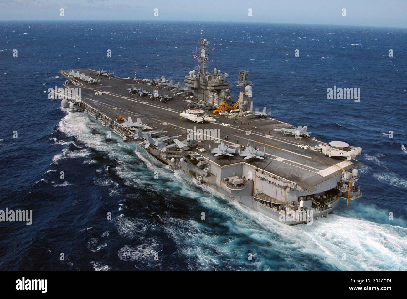 US Navy The conventionally-powered aircraft carrier USS Kitty Hawk (CV ...
