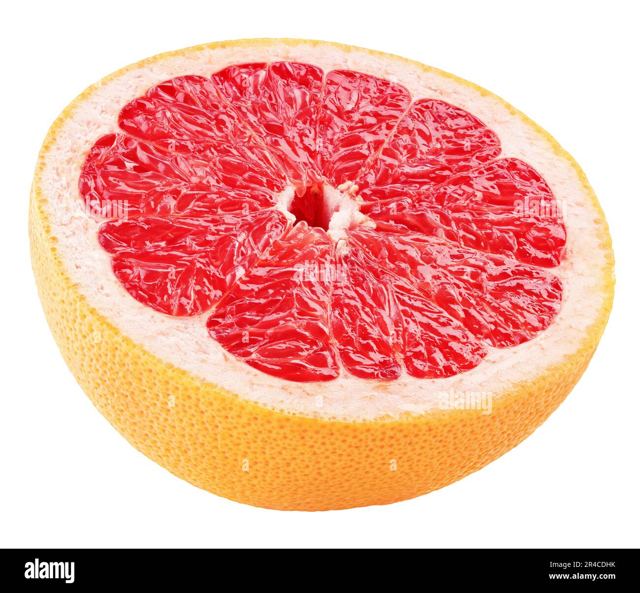 Half grapefruit citrus fruit isolated on white background with clipping ...