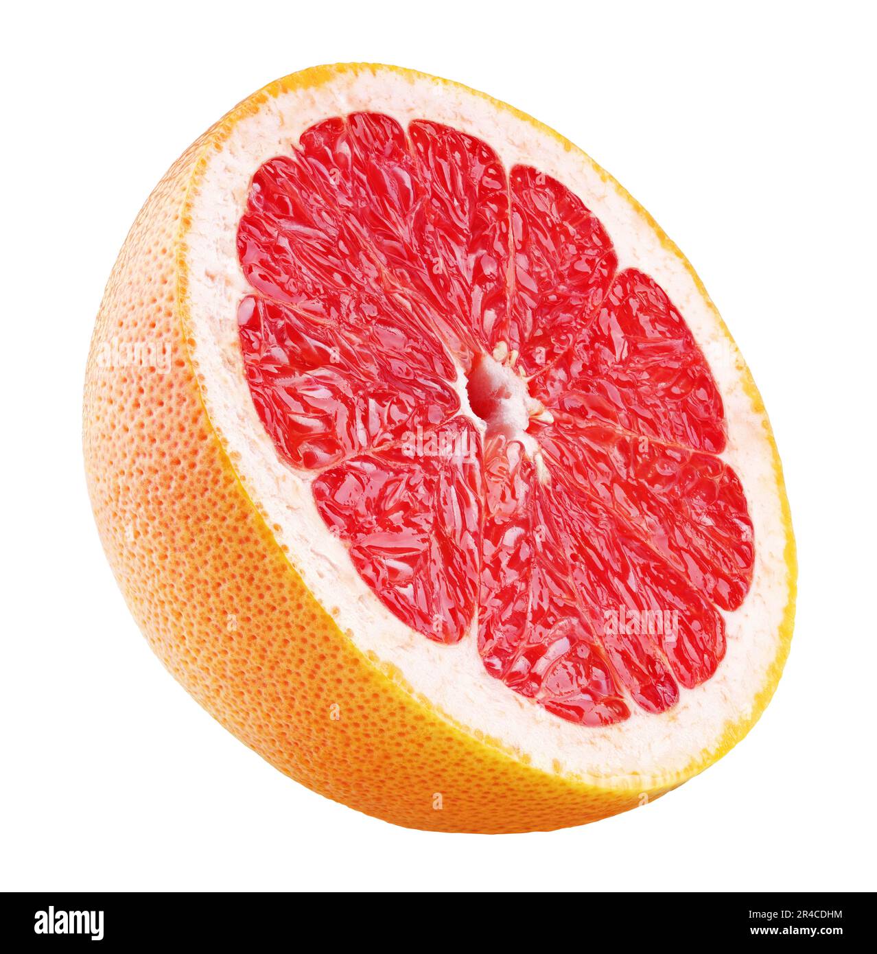 Half grapefruit citrus fruit isolated on white background with clipping ...