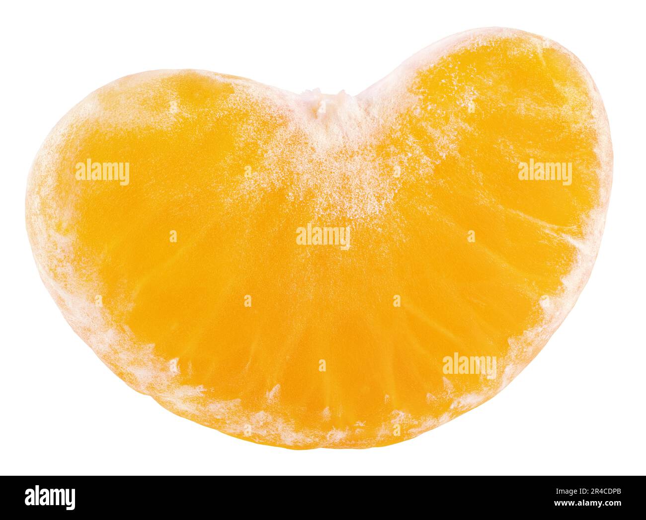 Tangerine Slice Slice Of Tangerine Or Mandarin Citrus Fruit Isolated