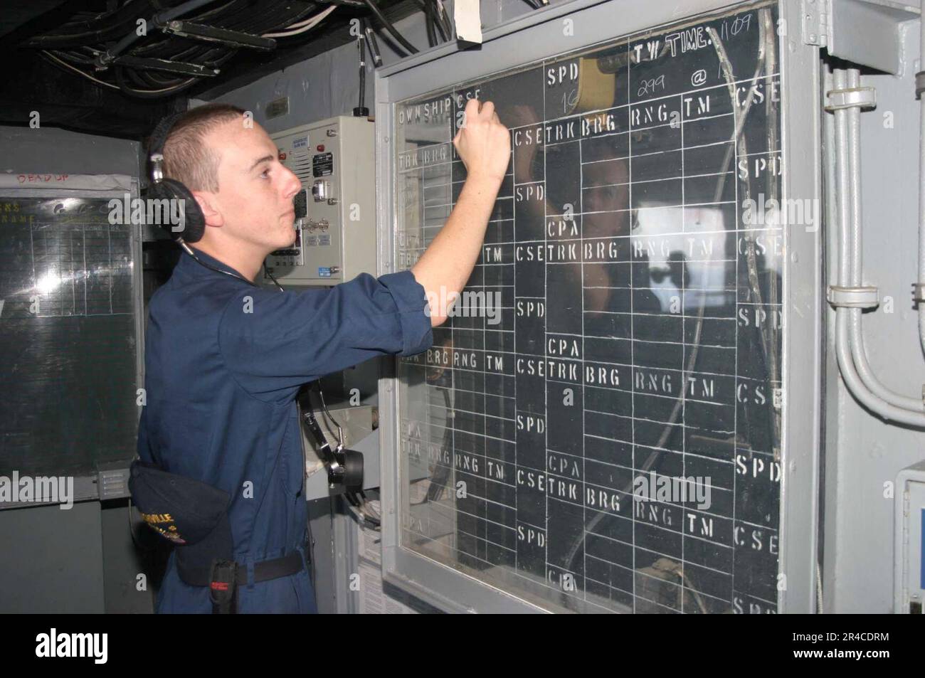US Navy Operations Specialist 2nd Class stationed aboard the amphibious ...