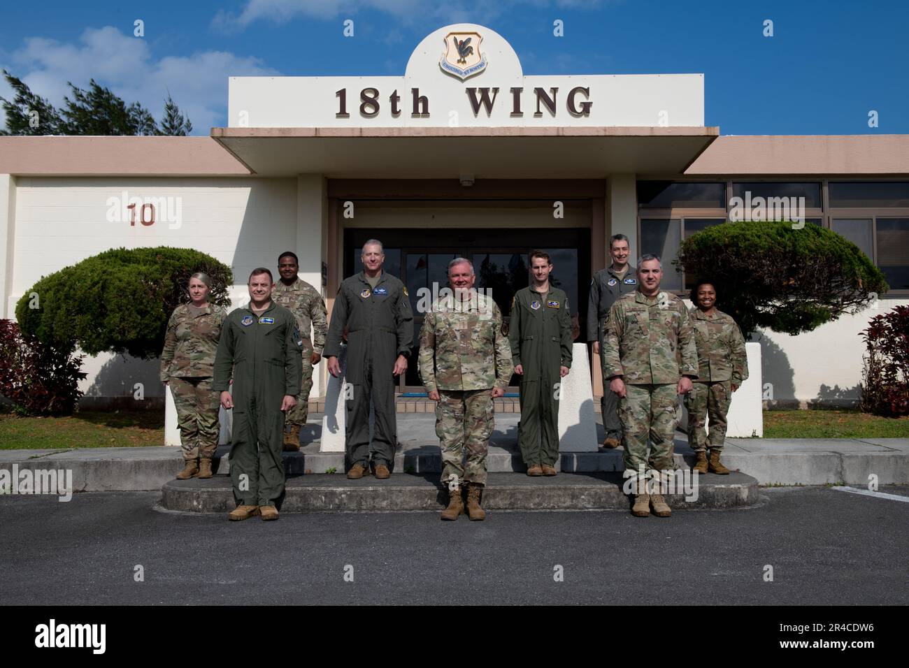 U.S. Air Force Lt. Gen. Ricky N. Rupp, center, 5th Air Force commander ...