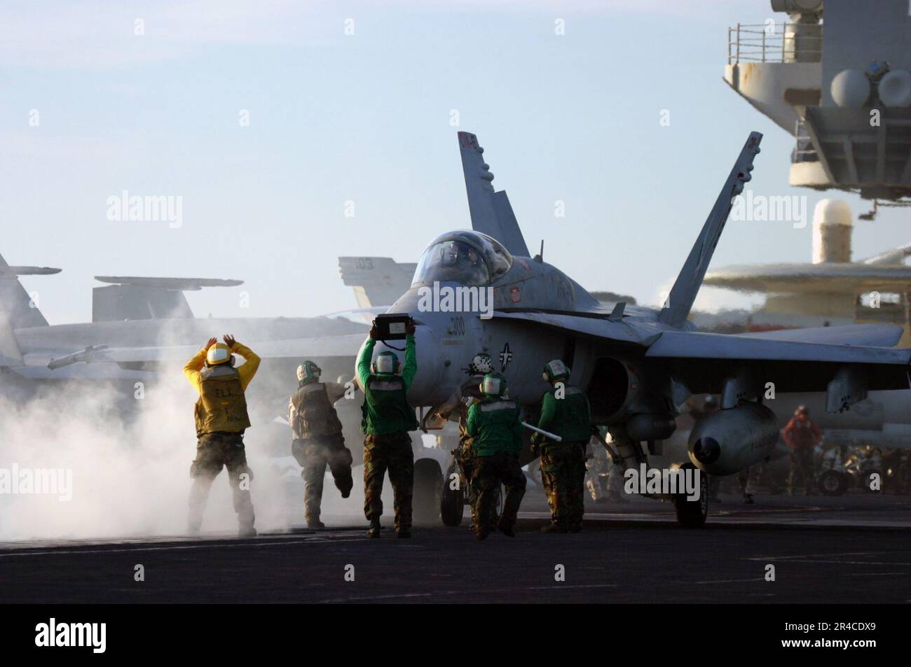 US Navy An F-A-18C Hornet assigned to the Knighthawks of Strike Fighter ...