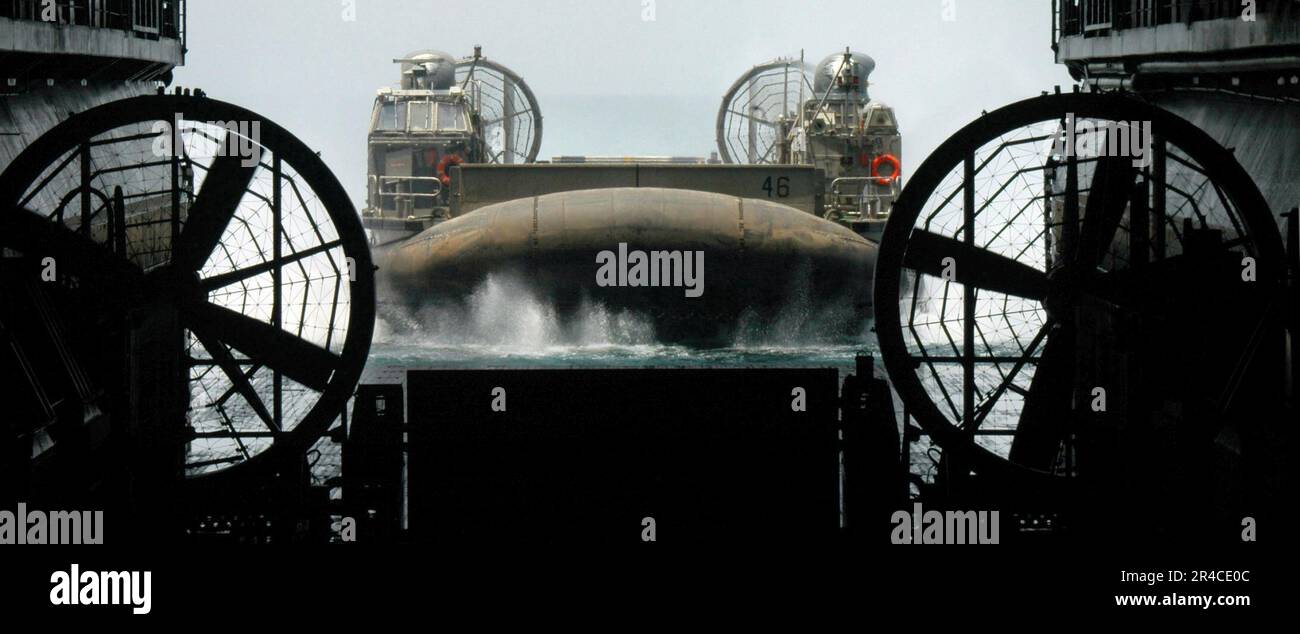 US Navy Landing Craft Air Cushion (LCAC) 46 from Assault Craft Unit ...