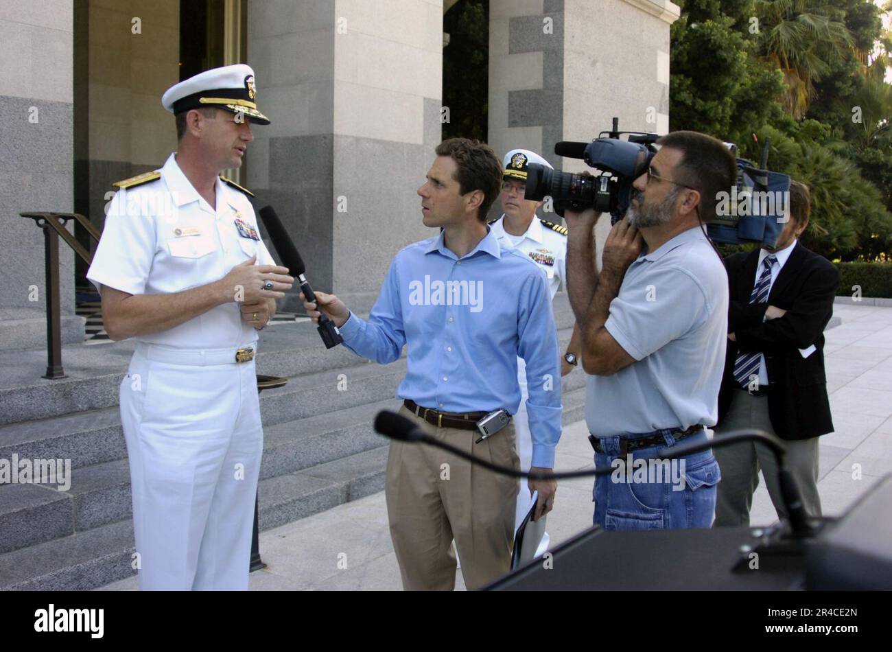 US Navy Commander, Navy Region Southwest Rear Adm. Len R. Hering Sr ...
