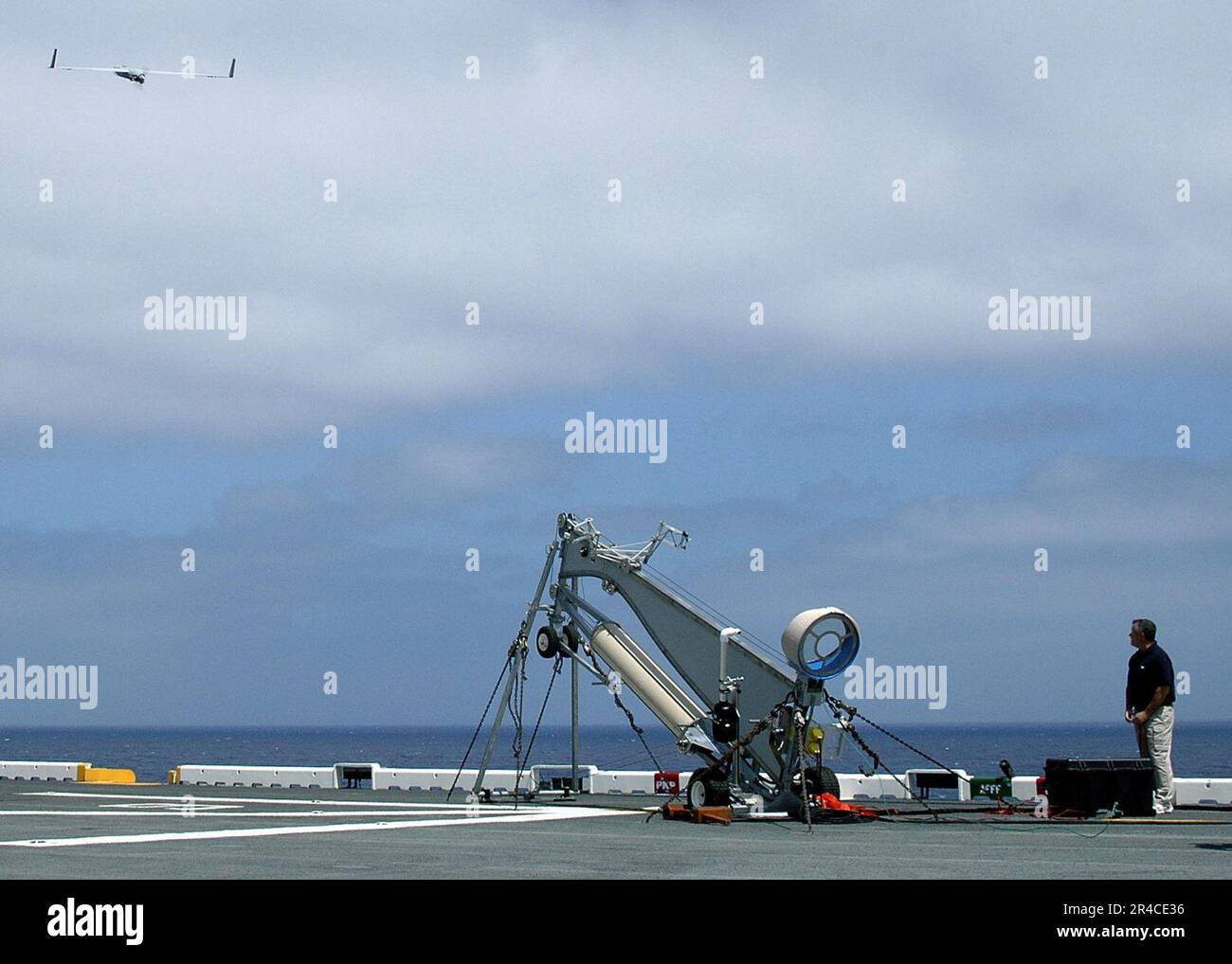 US Navy An Unmanned Aerial Vehicle (UAV) called Scan Eagle launches ...