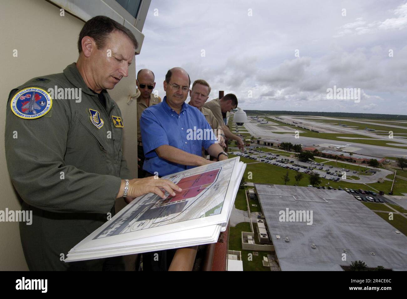 US Navy 36th Wing Commander, Col. left, assigned to Andersen Air Force ...