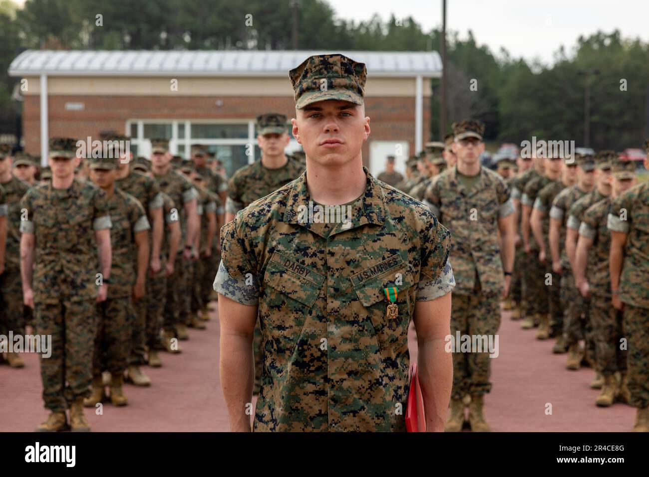U.S. Marine Corps Corporal John Darby, a flight equipment technician ...