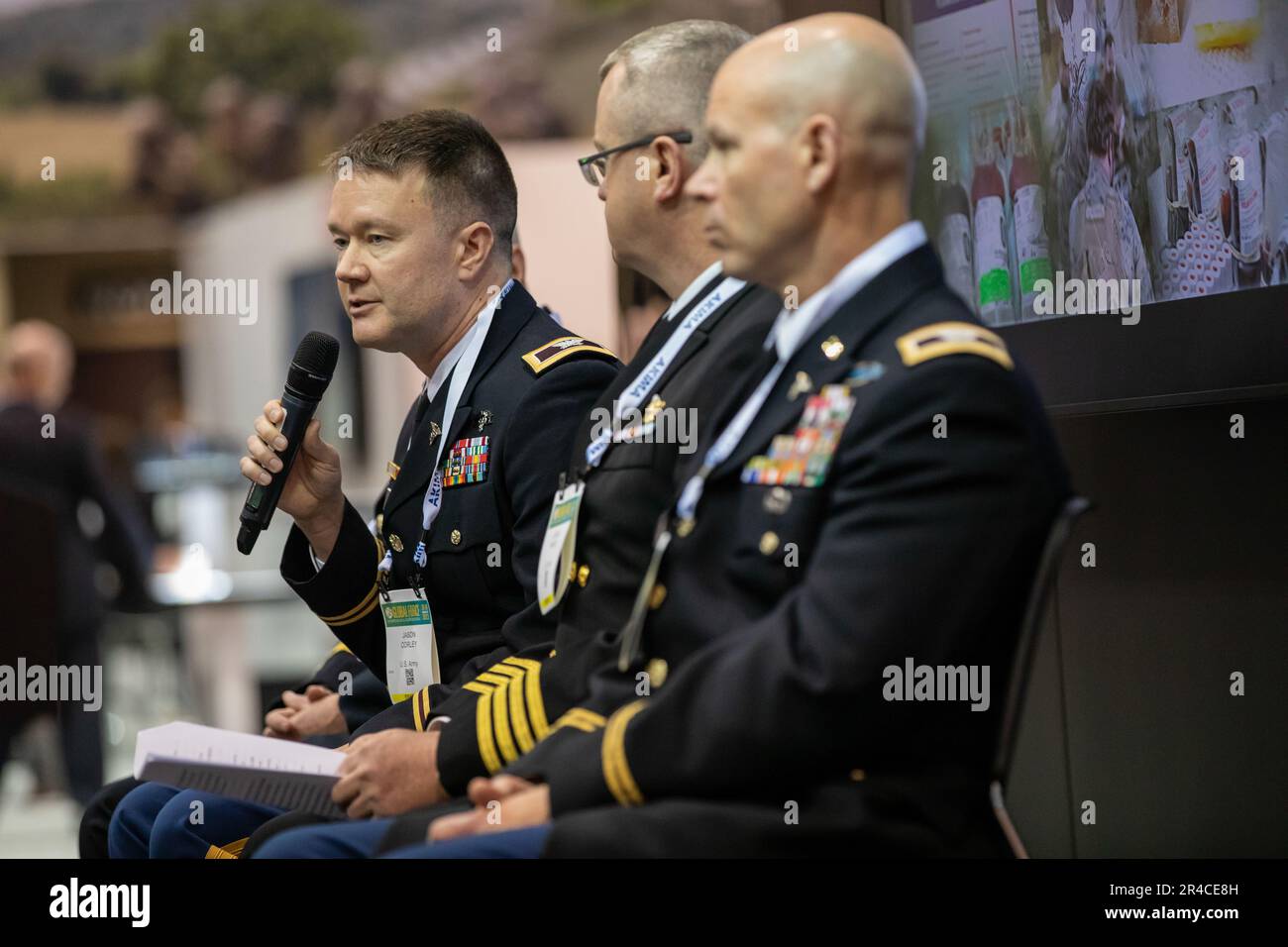 Brig. Gen. Mark Thompson, Deputy Chief of Staff for Support, leads a ...