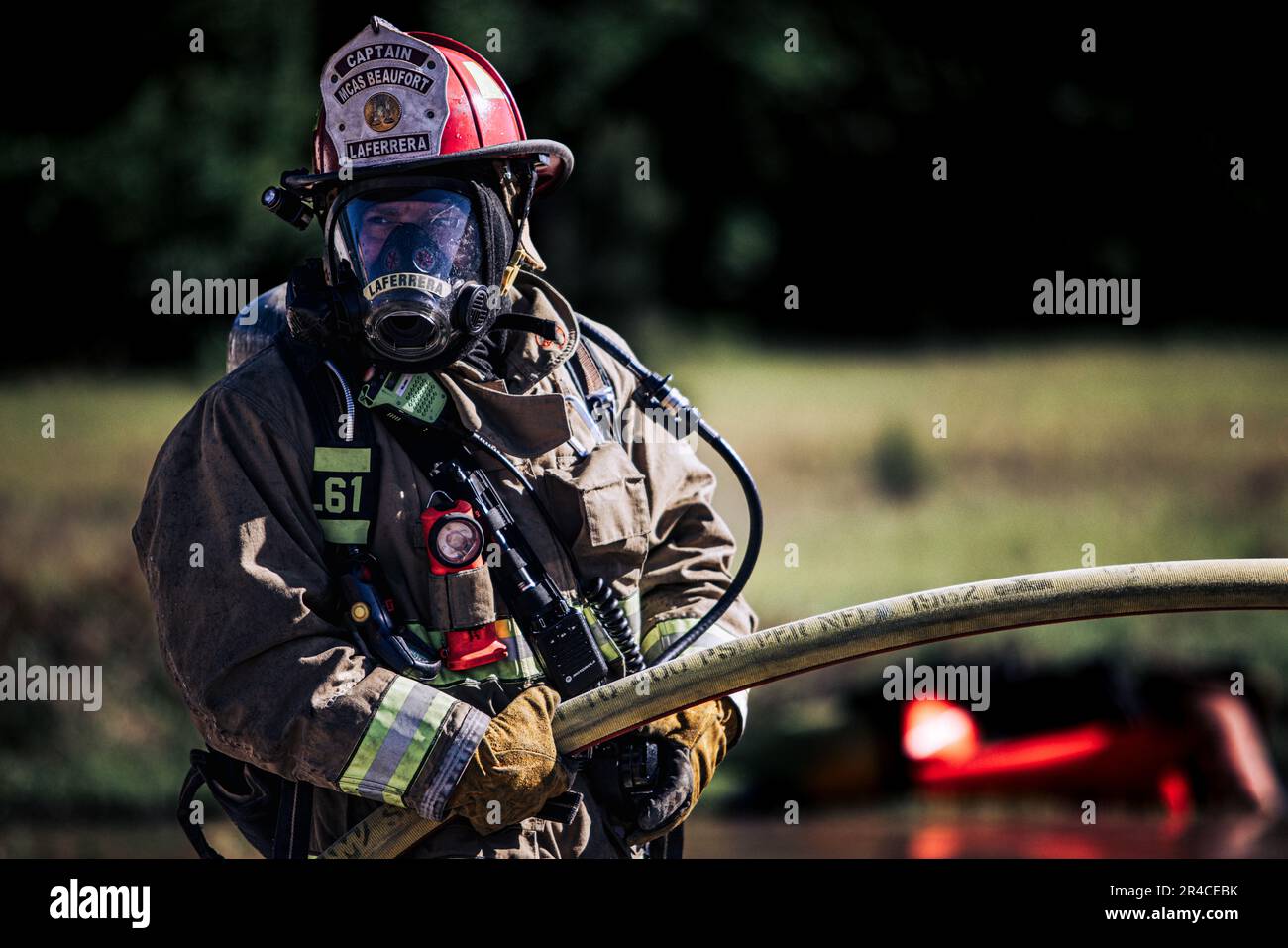 U.S. Marines with Aircraft Rescue and Firefighting (ARFF), Headquarters ...