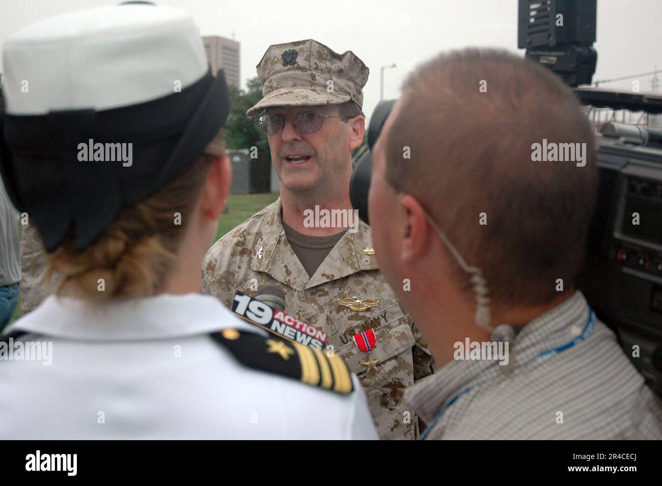 US Navy Medical Corps Navy Reserve Capt. answers questions from local ...