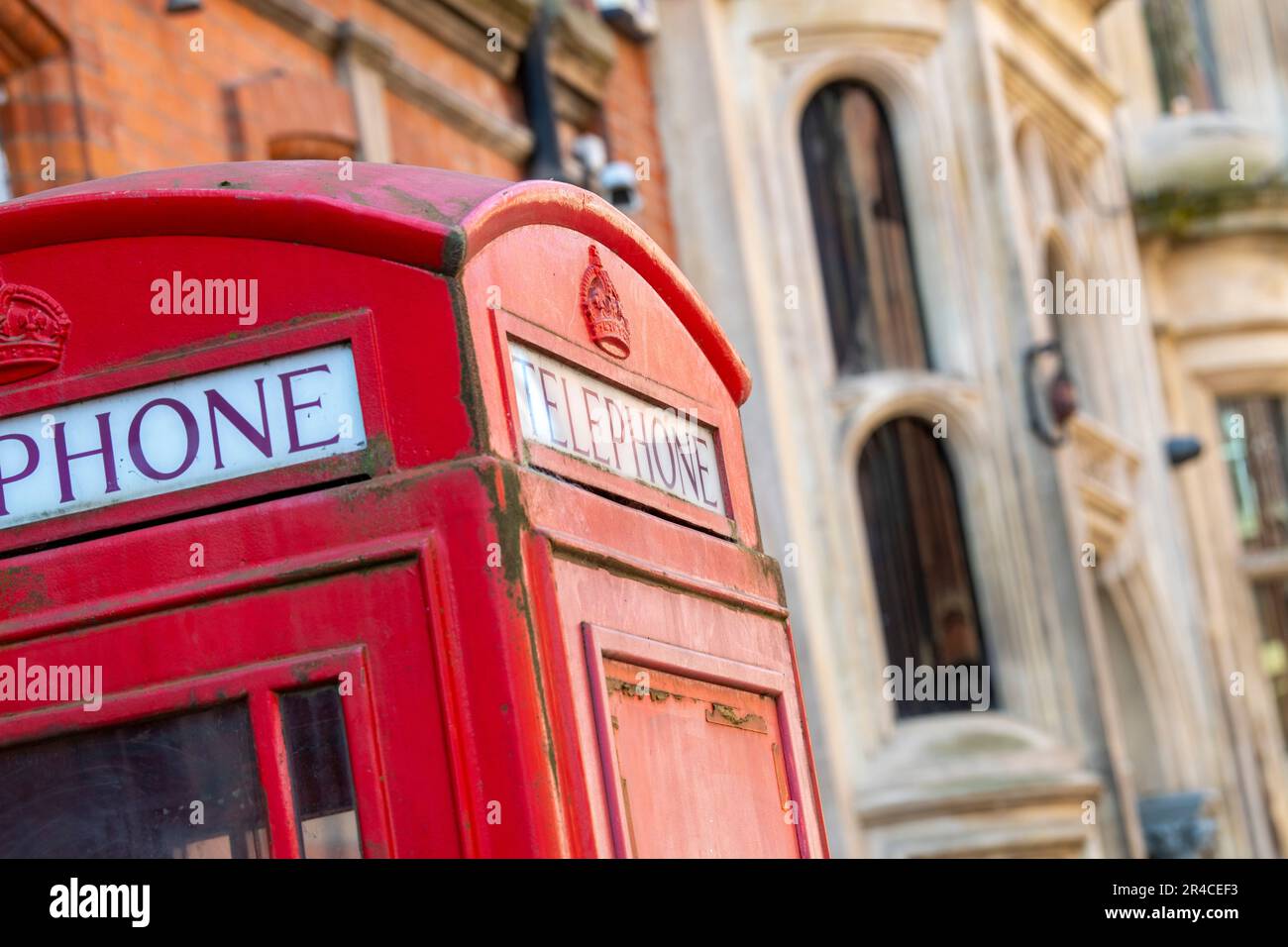 Red Phone Box Broadway in the Lace Market area of Nottingham City ...