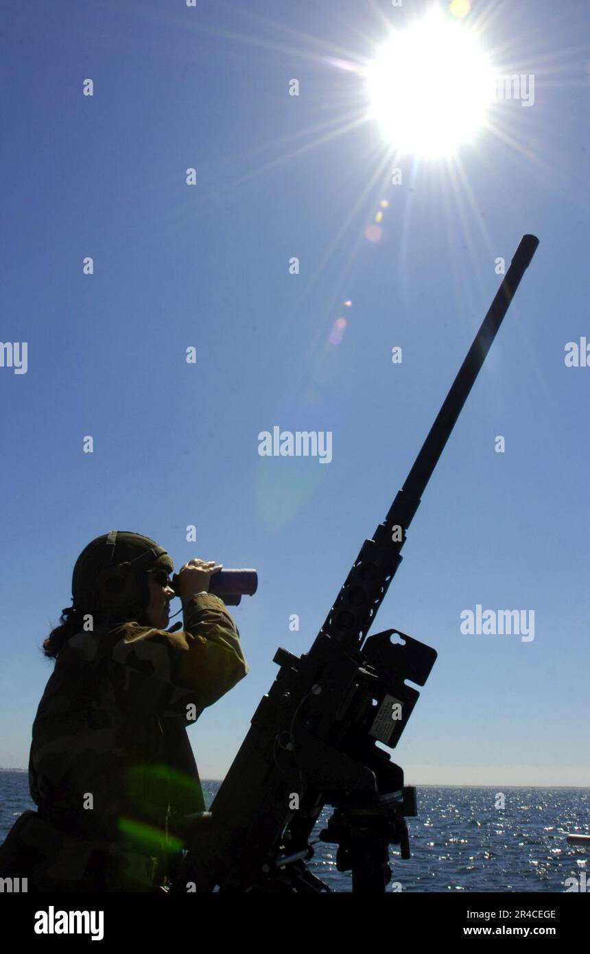 US Navy Quartermaster 1st Class assigned to Inshore Boat Unit Five One ...
