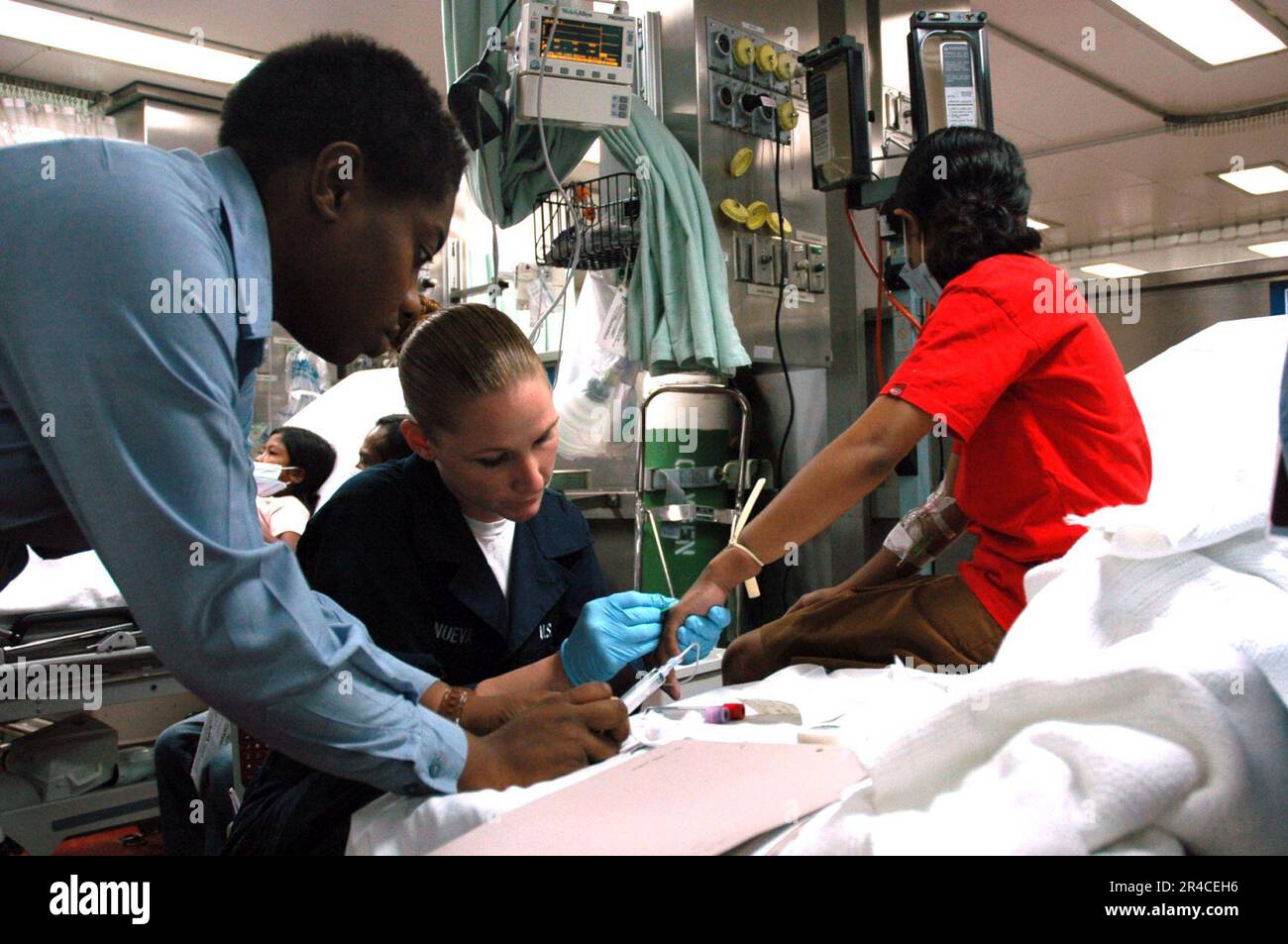 US Navy Navy Hospitalman assigned to the Medical Treatment Facility ...