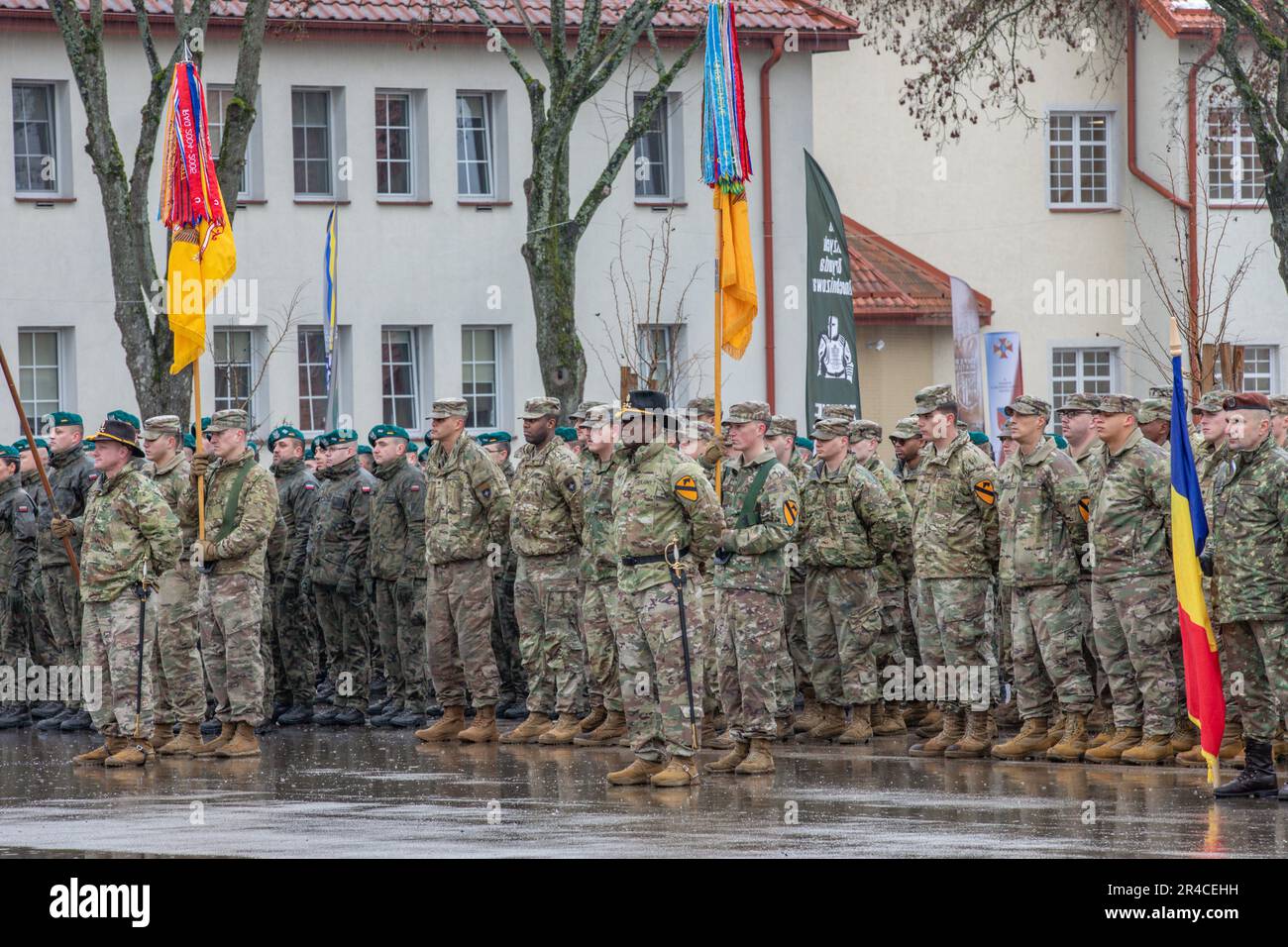 U.S. Soldiers assigned to NATO eFP Battle Group Poland, including ...
