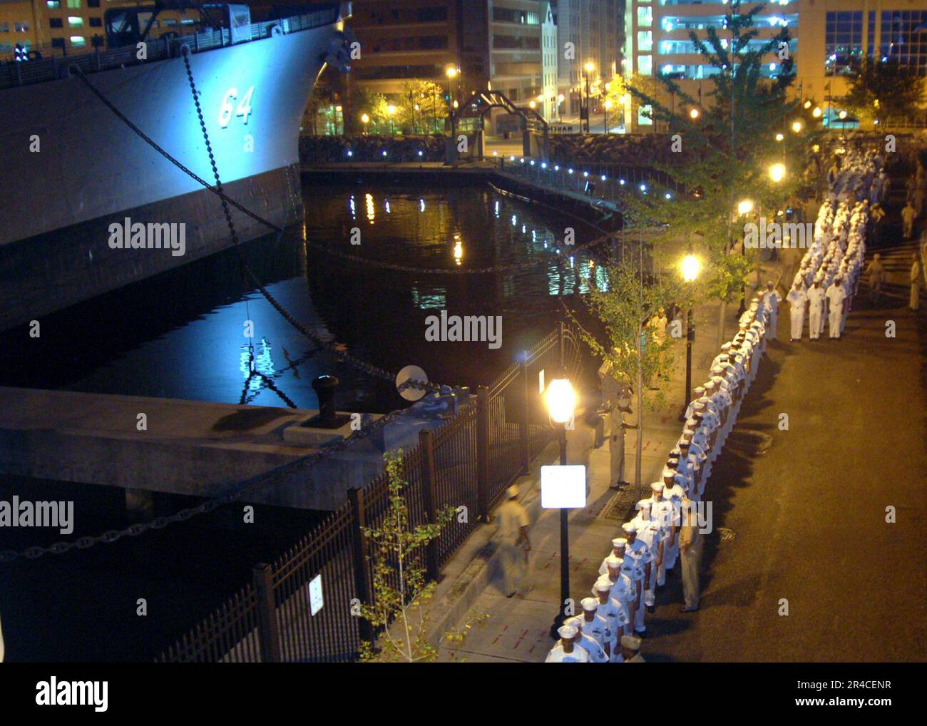 US Navy Chief Petty Officer (CPO) selectees line-up in formation prior ...