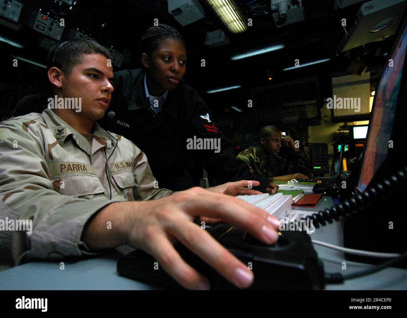 US Navy Air Traffic Controller 2nd Class assigned to the Skylords of ...