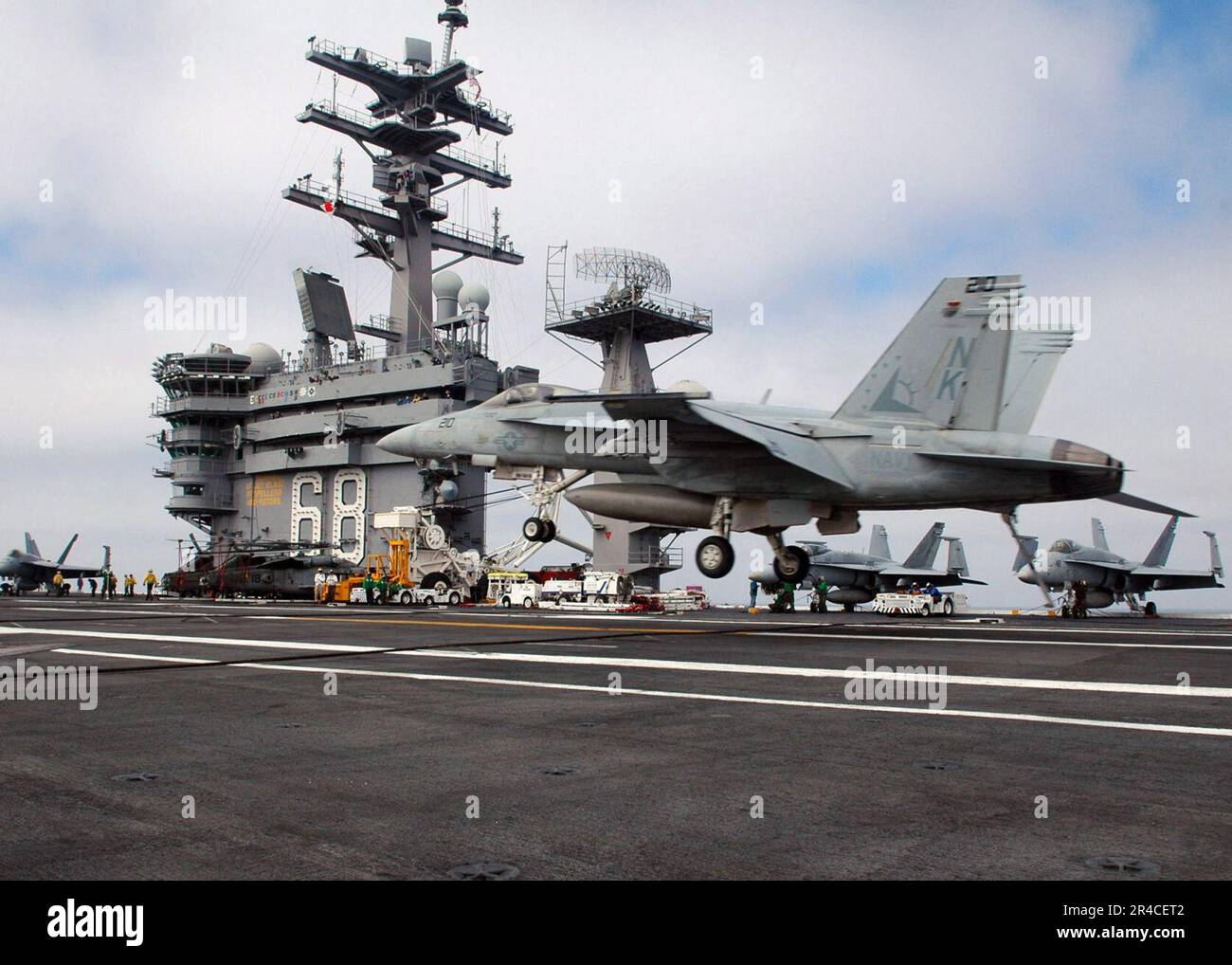 US Navy An F-A-18C Hornet assigned to the Sunliners of Strike Fighter ...