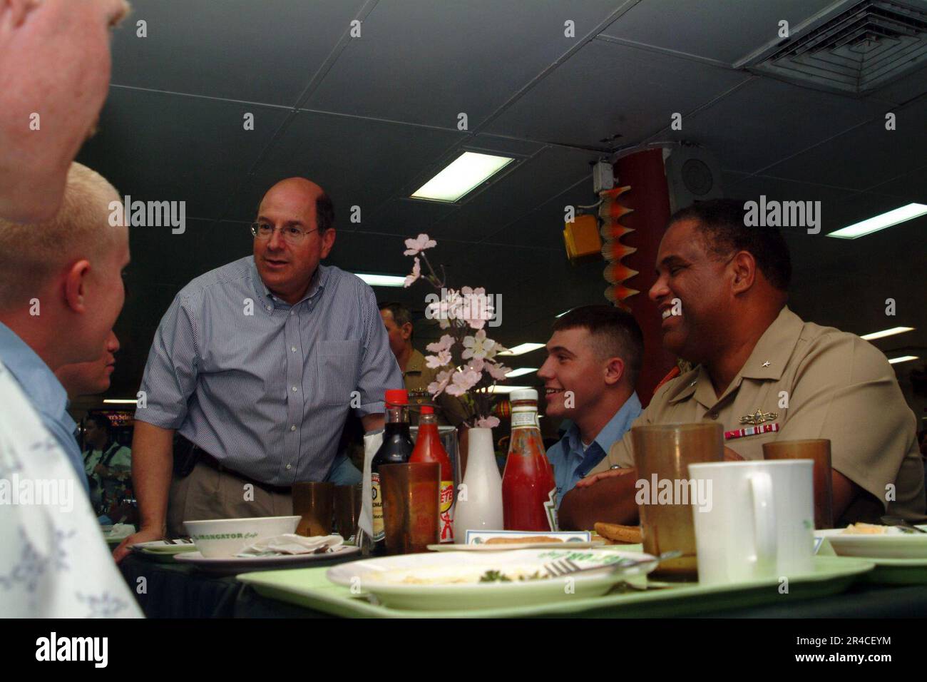 US Navy Secretary of the Navy (SECNAV), Dr. Donald C. Winter, with ...