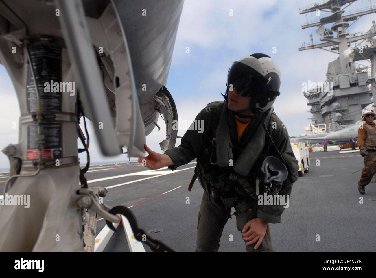 US Navy A Navy pilot assigned to the Eagles of Strike Fighter Squadron ...