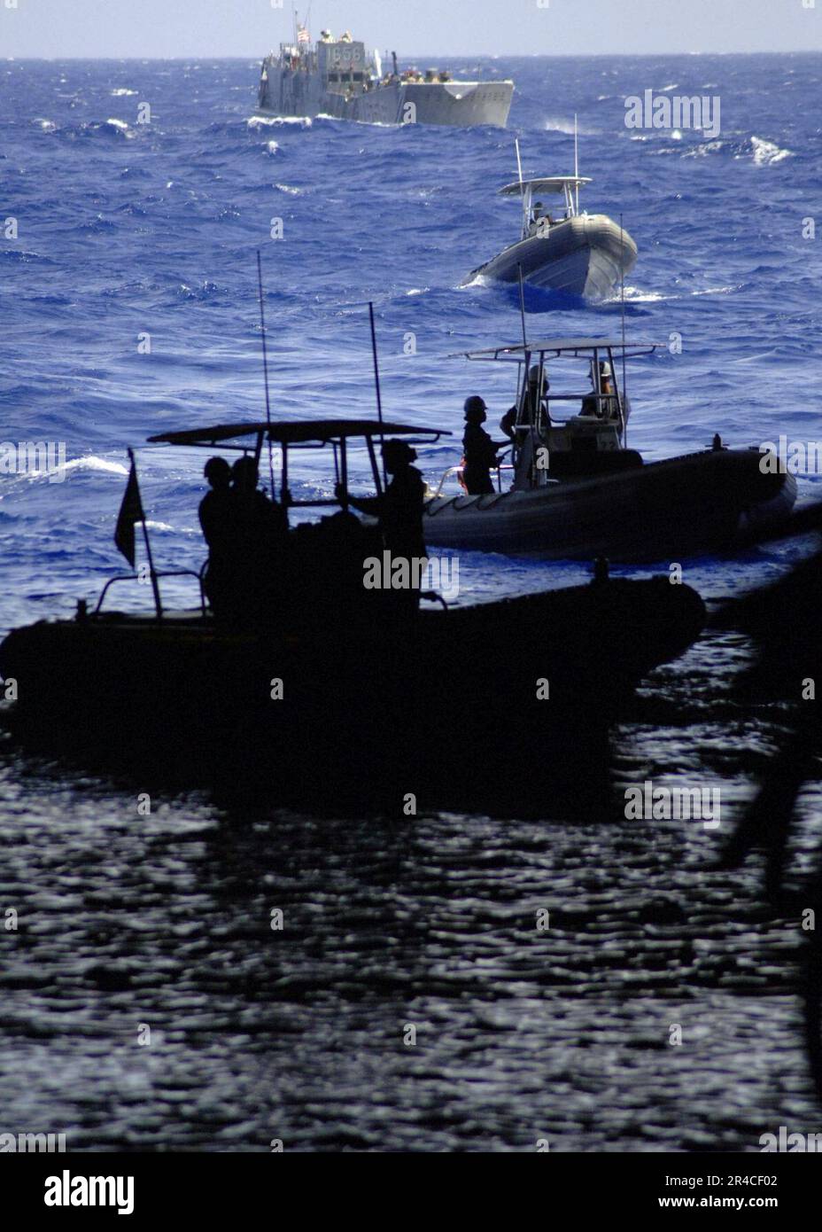 US Navy Landing Craft Utility (LCU) 1658 and several Ridged Hulled ...