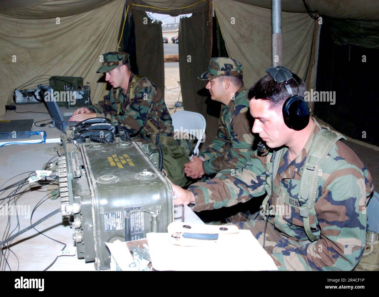 US Navy Members of Naval Mobile Construction Battalion Four (NMCB-4 ...