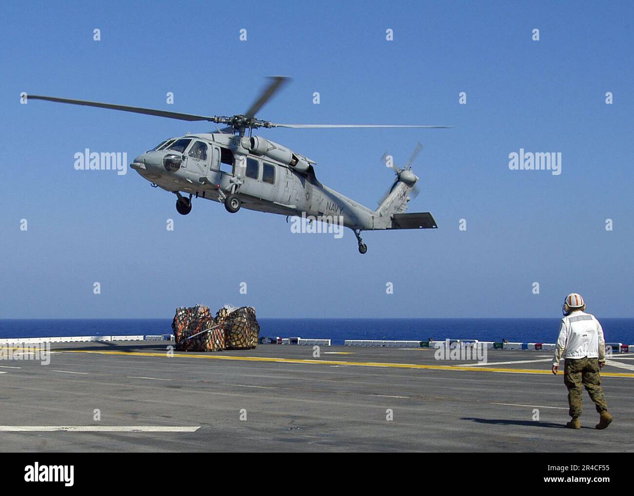 US Navy A MH-60S Seahawk helicopter assigned to Helicopter Sea Combat Squadron Two Six (HSC-26 ...
