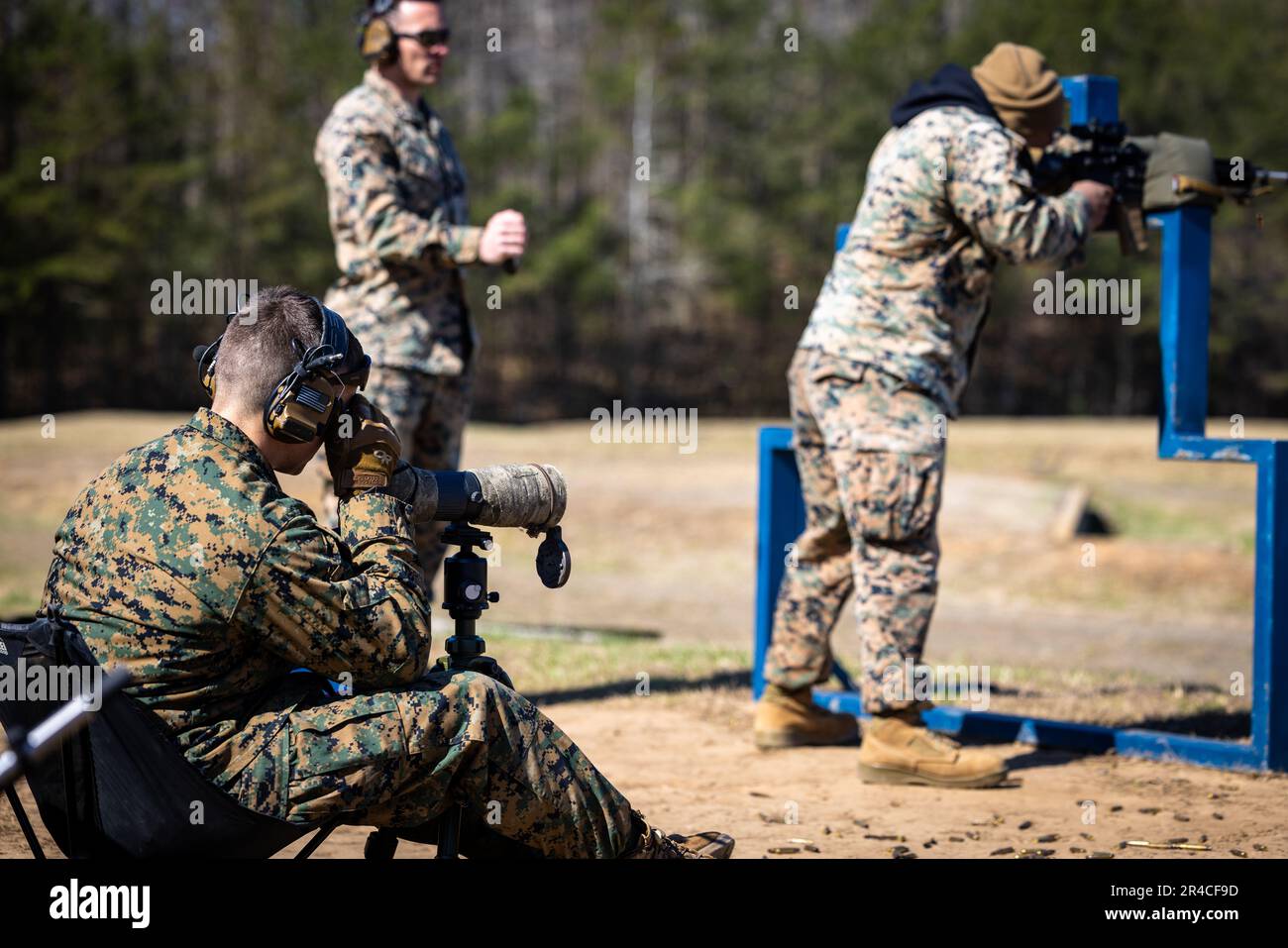 U.S. Marine Corps Staff Sgt. Jude Stewart, a marksmanship instructor ...