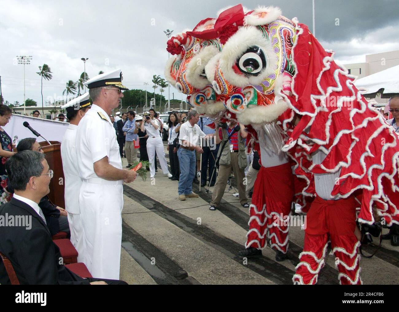 US Navy Commander, Navy Region Hawaii, Rear Adm. T. G. Alexander ...
