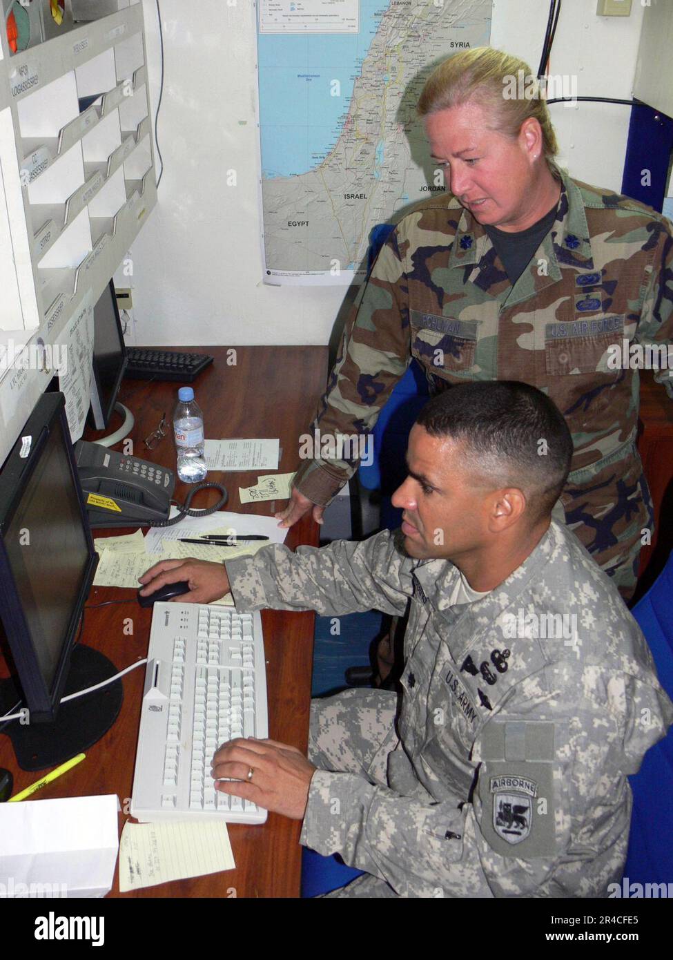 US Navy Lt. Col. from J-4 Logistics Directorate, discusses logistics ...