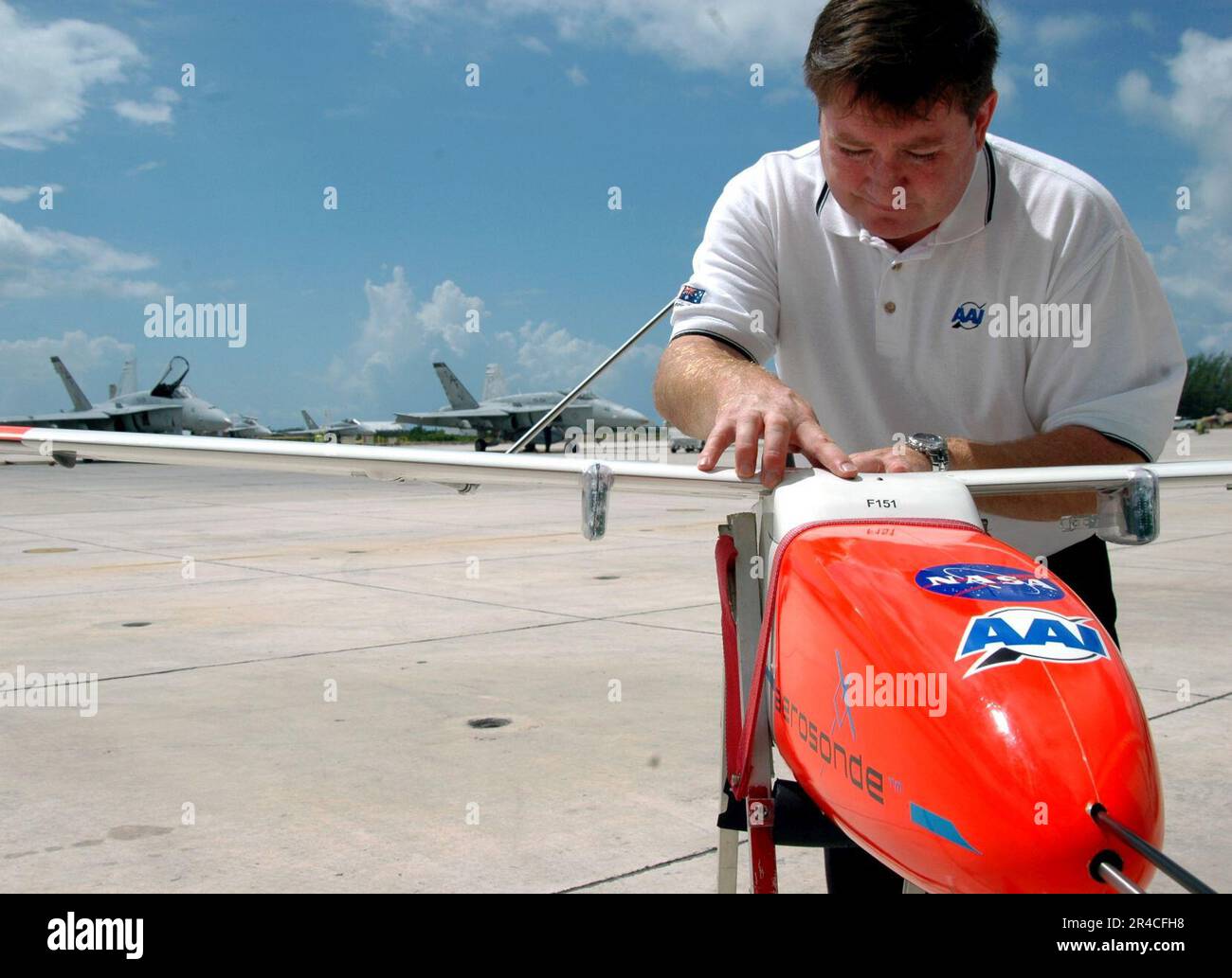 US Navy Director of Business Development readies an Unmanned Aerial ...