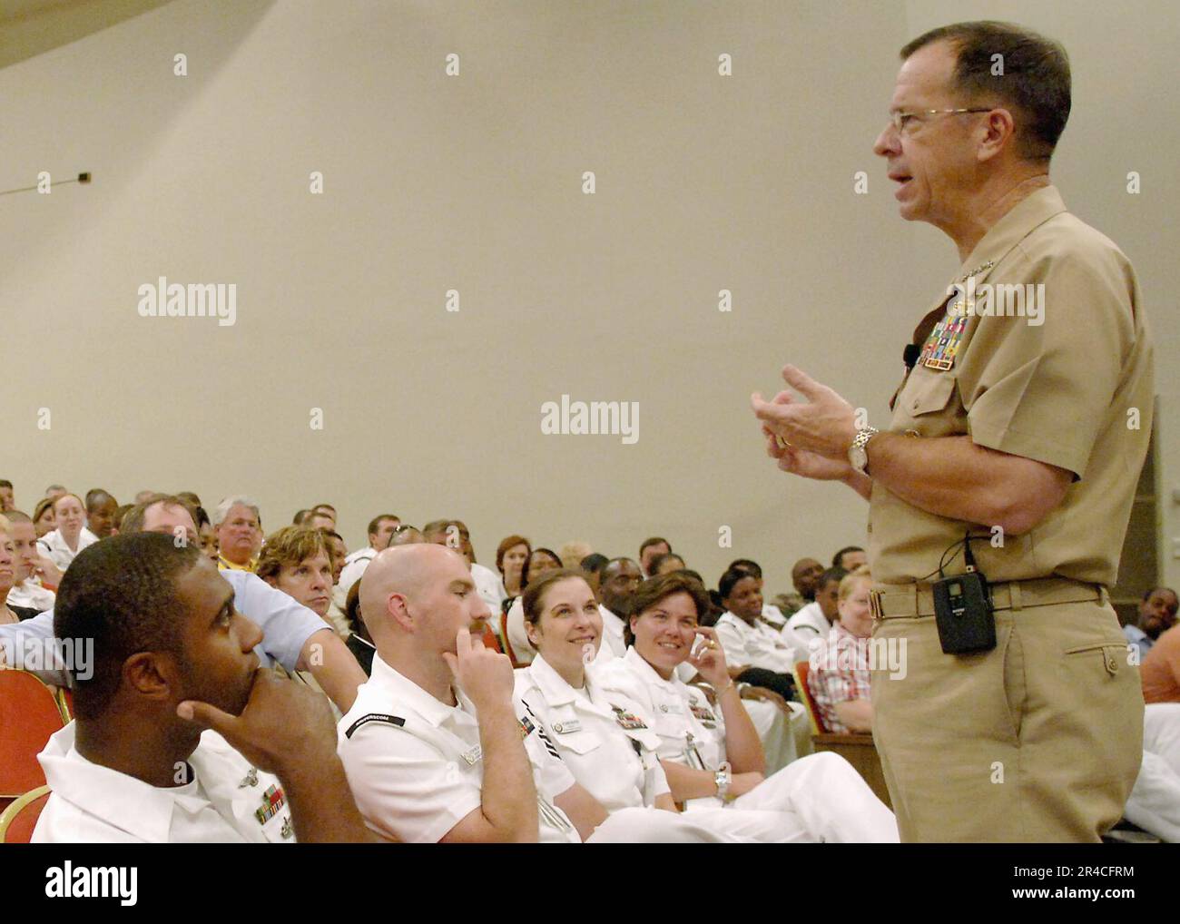 US Navy Chief of Naval Operations Adm. Mike Mullen addresses nearly one ...