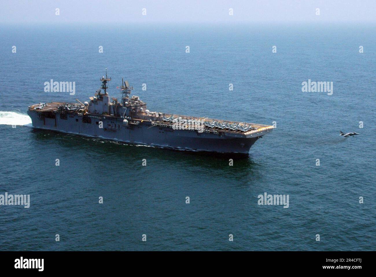 US Navy An AV-8B Harrier takes off from the flight deck aboard the ...