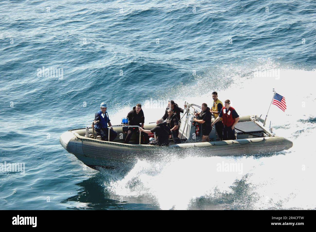 US Navy Search and Rescue (SAR) Swimmers aboard the Nimitz-class ...