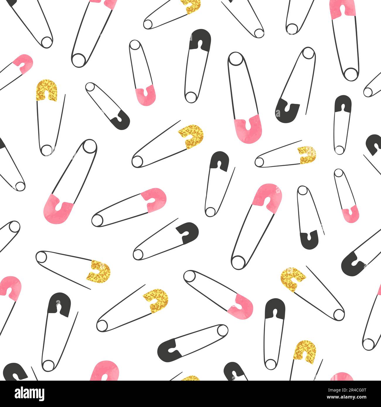 Seamless safety pins pattern. Vector background Stock Vector Image ...
