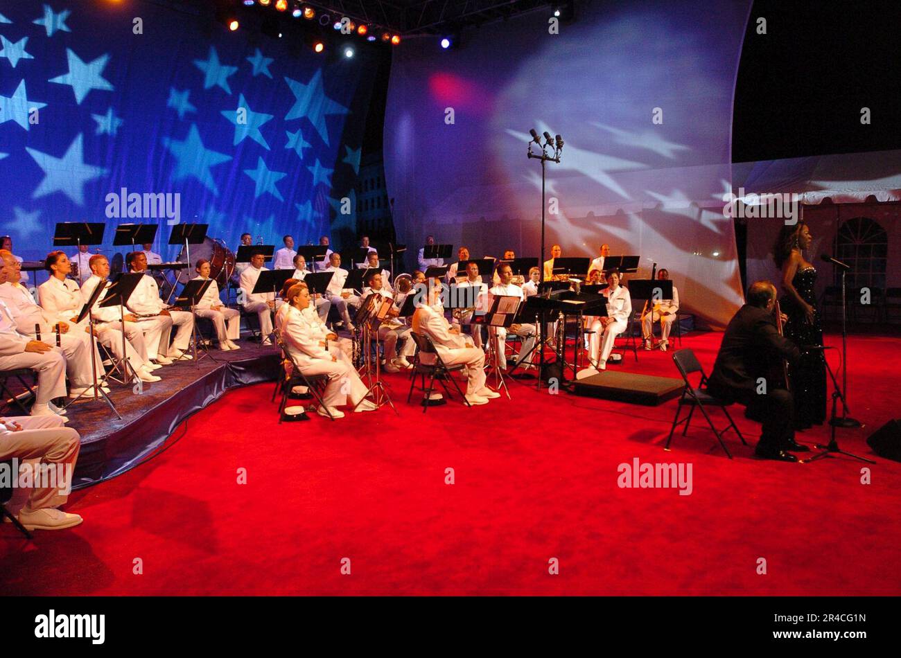 US Navy Opera singer Denyce Graves performs after the conclusion of the ...