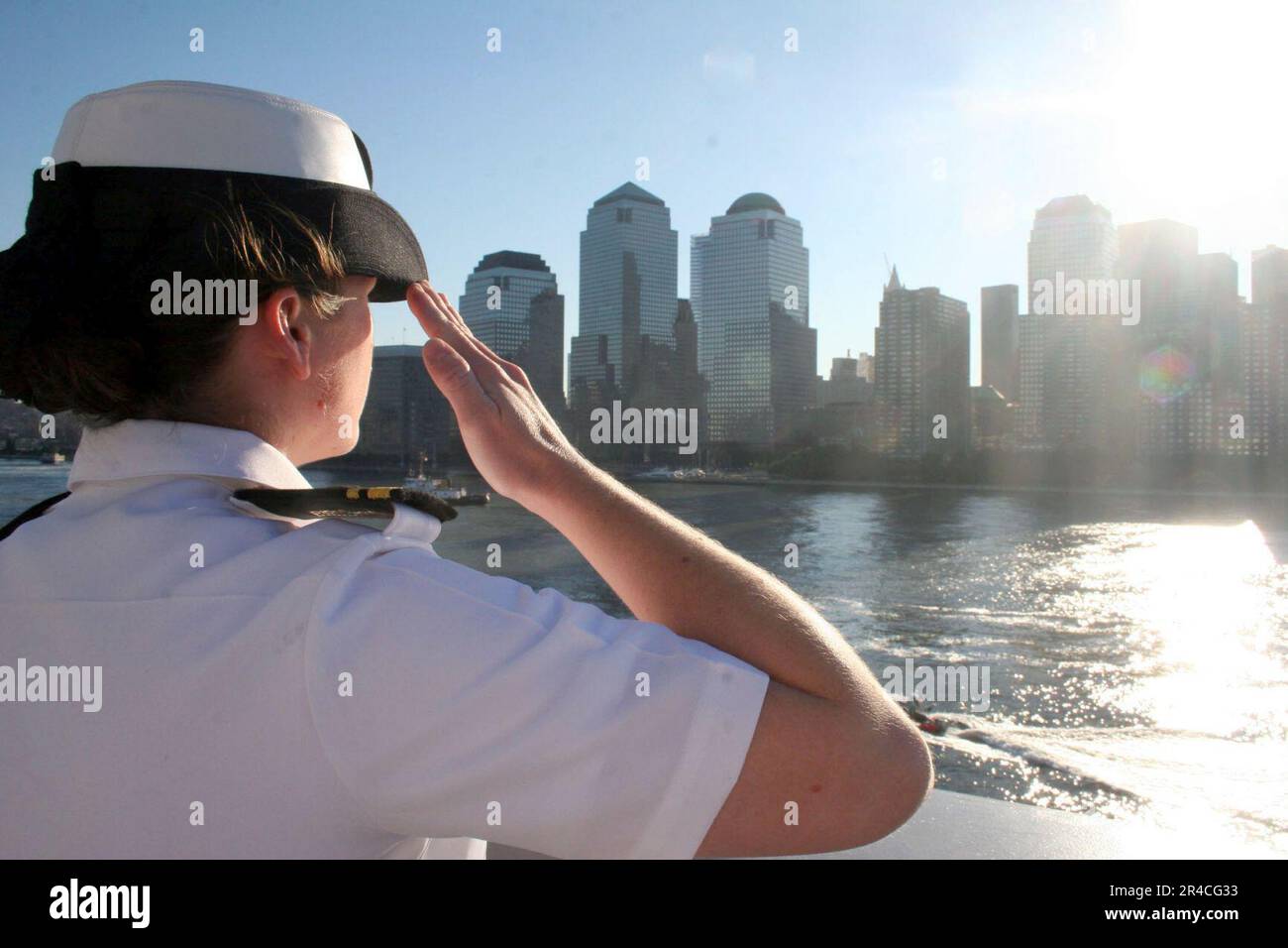 US Navy Lt. j.g. stationed aboard the amphibious transport dock ship ...