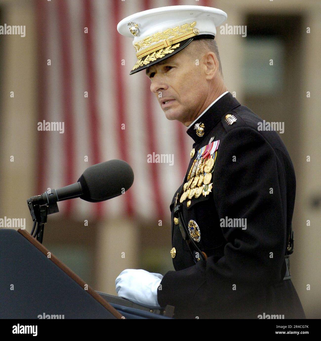 US Navy Chairman of the Joint Chiefs of Staff, Marine Gen. Peter Pace ...