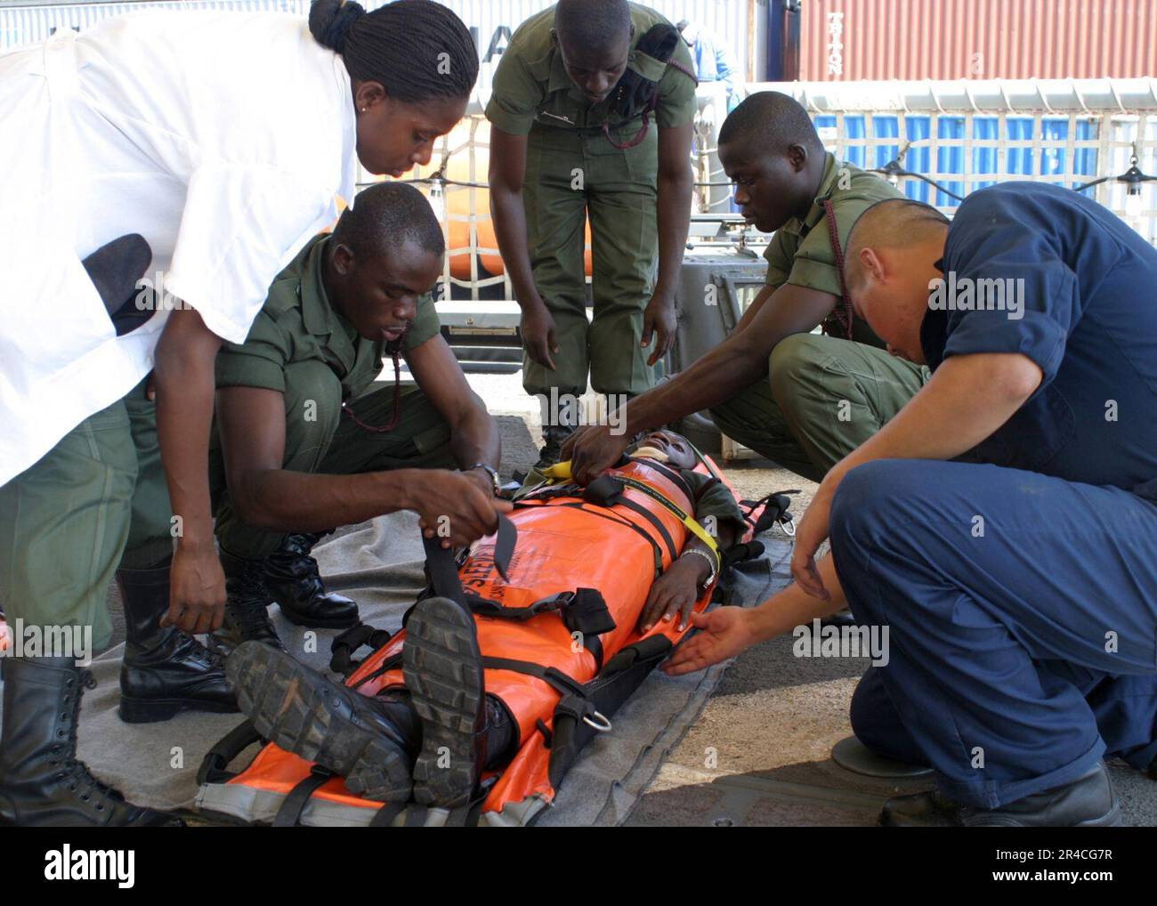 US Navy A Sailor assigned to the guided missile frigate USS Elrod (FFG ...