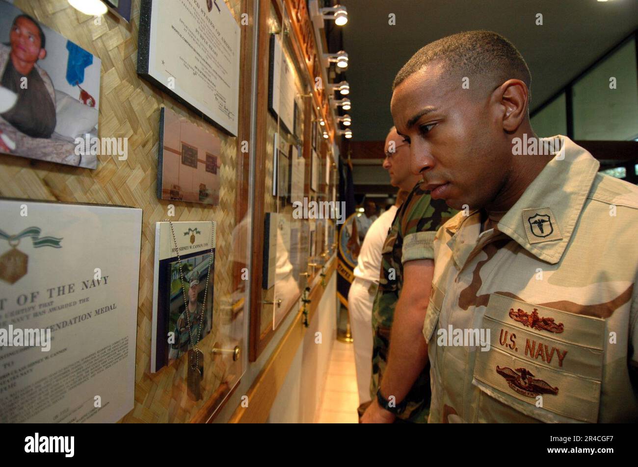 US Navy Hospital Corpsman 1st Class assigned to Preventative Medicine ...