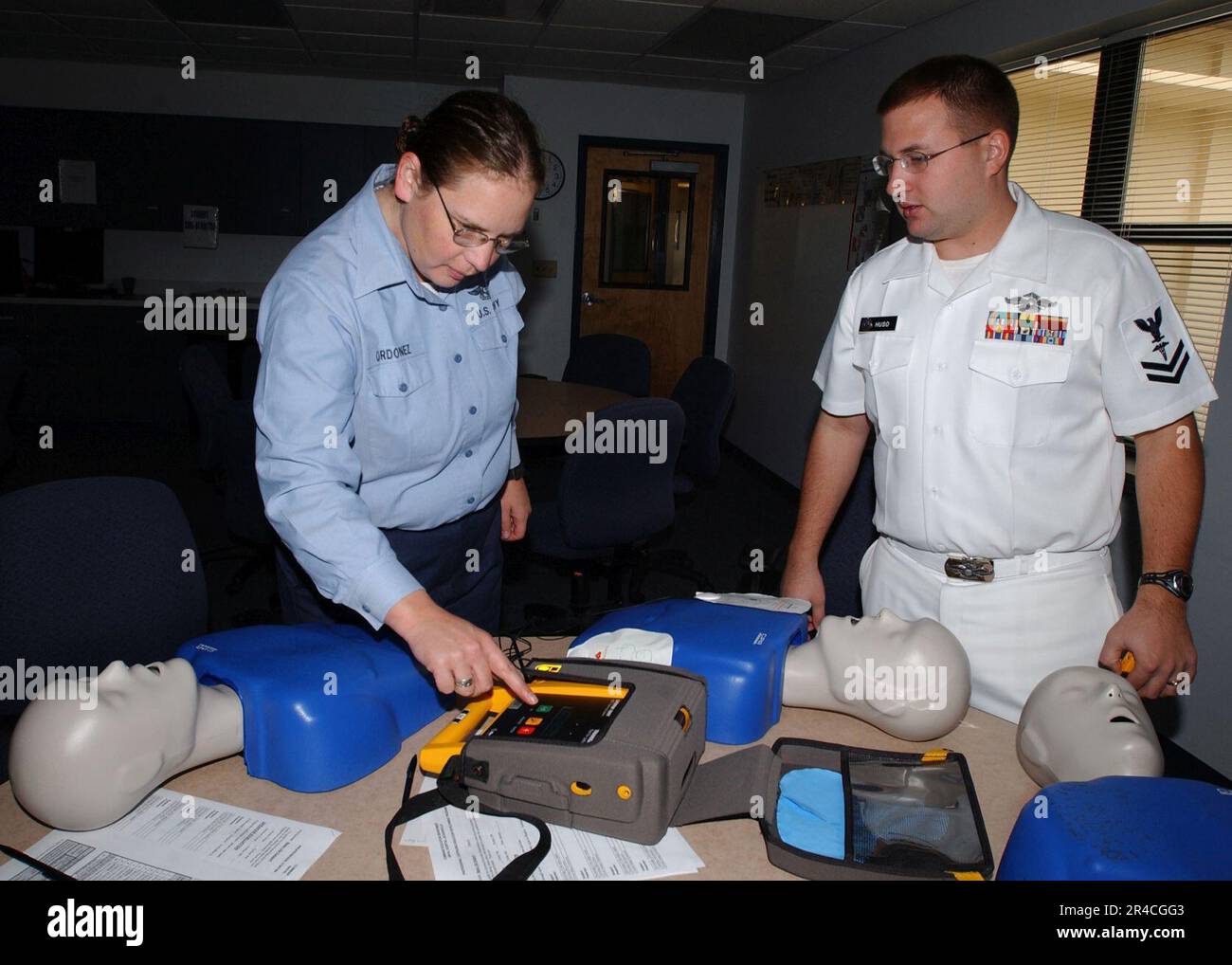 US Navy Hospital Corpsman 2nd class instructs Mass Communication ...